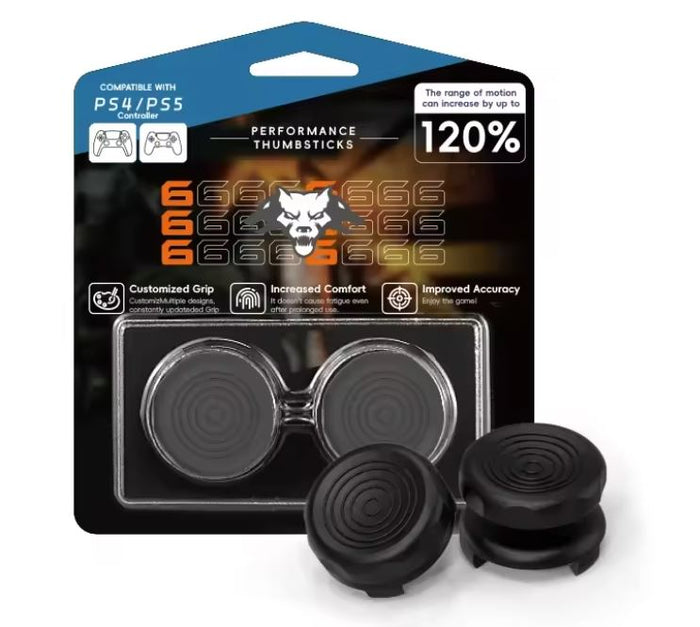 Thumb Grips - Freek Galacy - 666 - Negro PS5/PS4