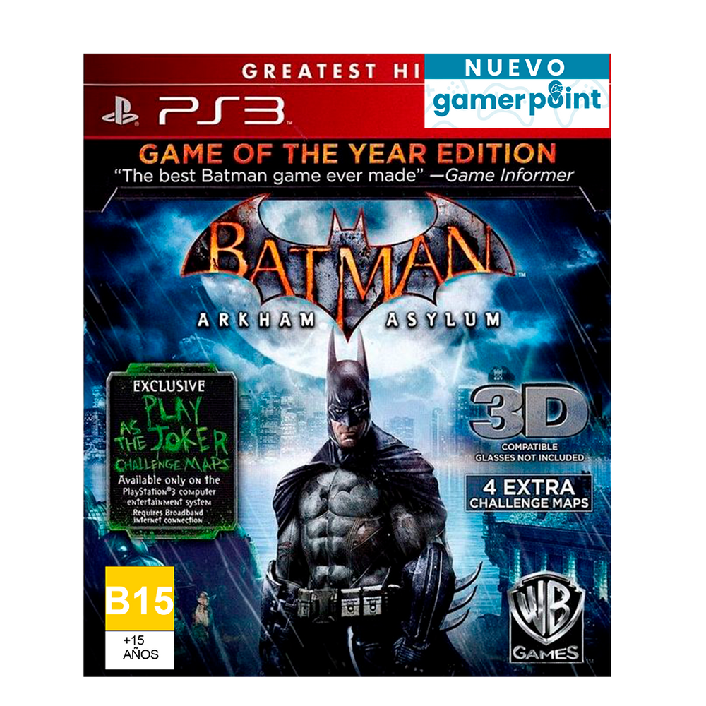 Batman Arkham Asylum Goty Ps3