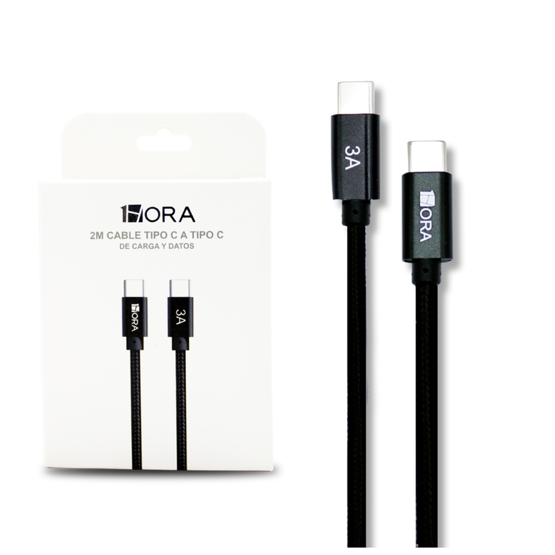 Cable Tipo C a Usb 2 m Carga Rapida 1hora